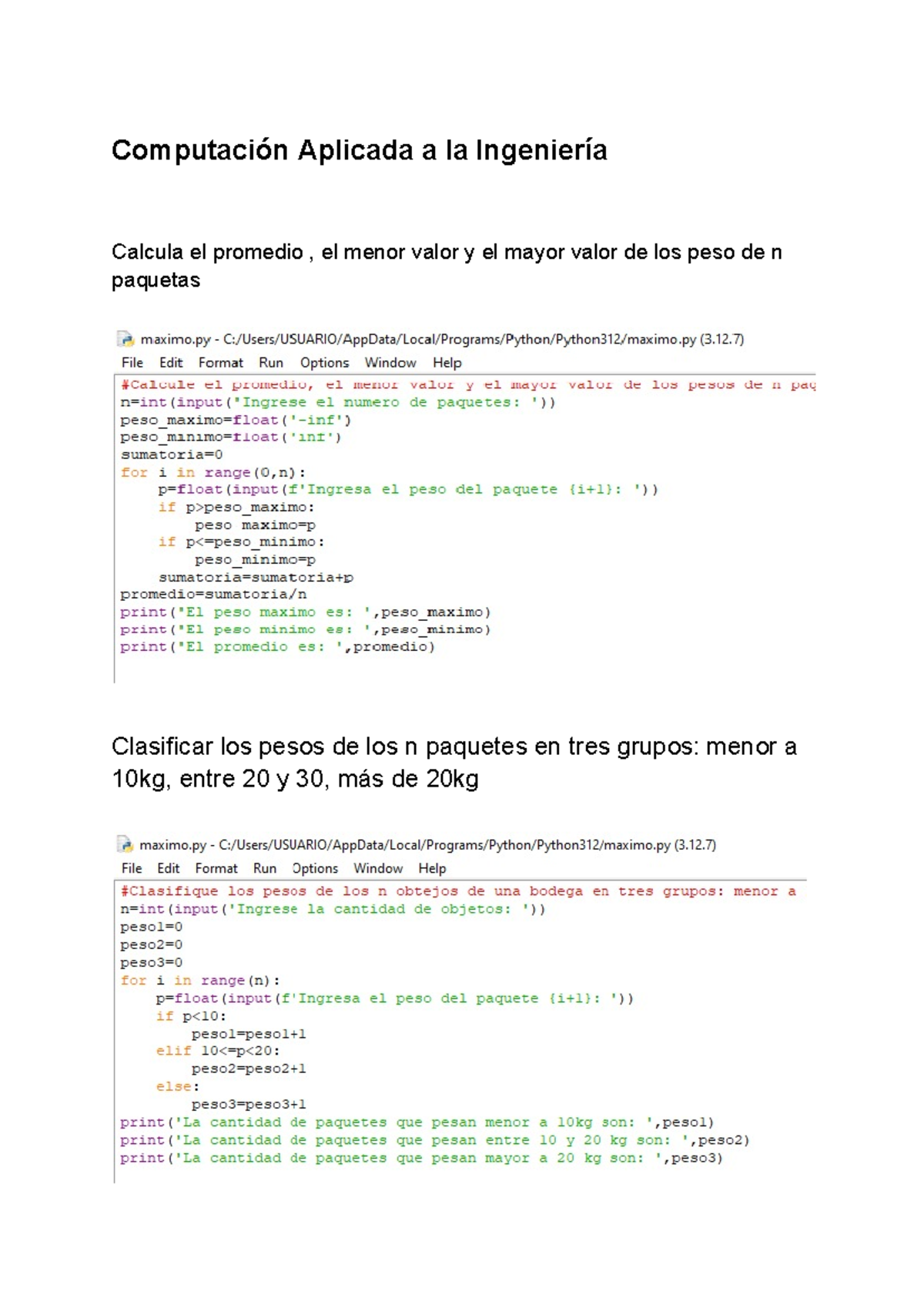 Codigos Aplicados A Python Computación Aplicada A La Ingeniería Computación Aplicada A La