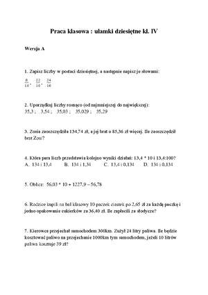 683953170 Klasowka 4 IV P Figury Geometryczne Część 1 Test z Widoczną ...