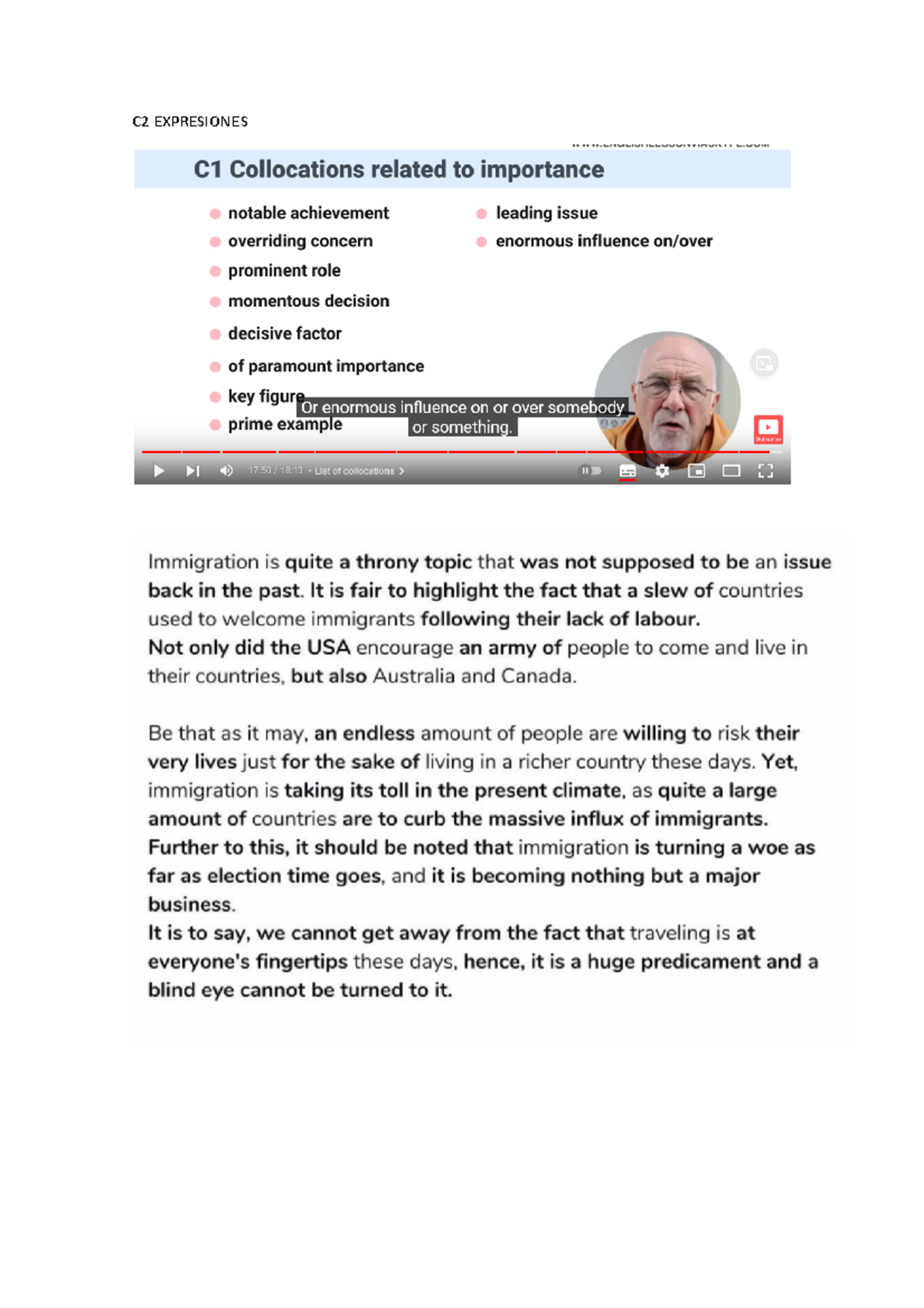 C2 Expresiones - Inglés - C2 EXPRESIONES - Studocu