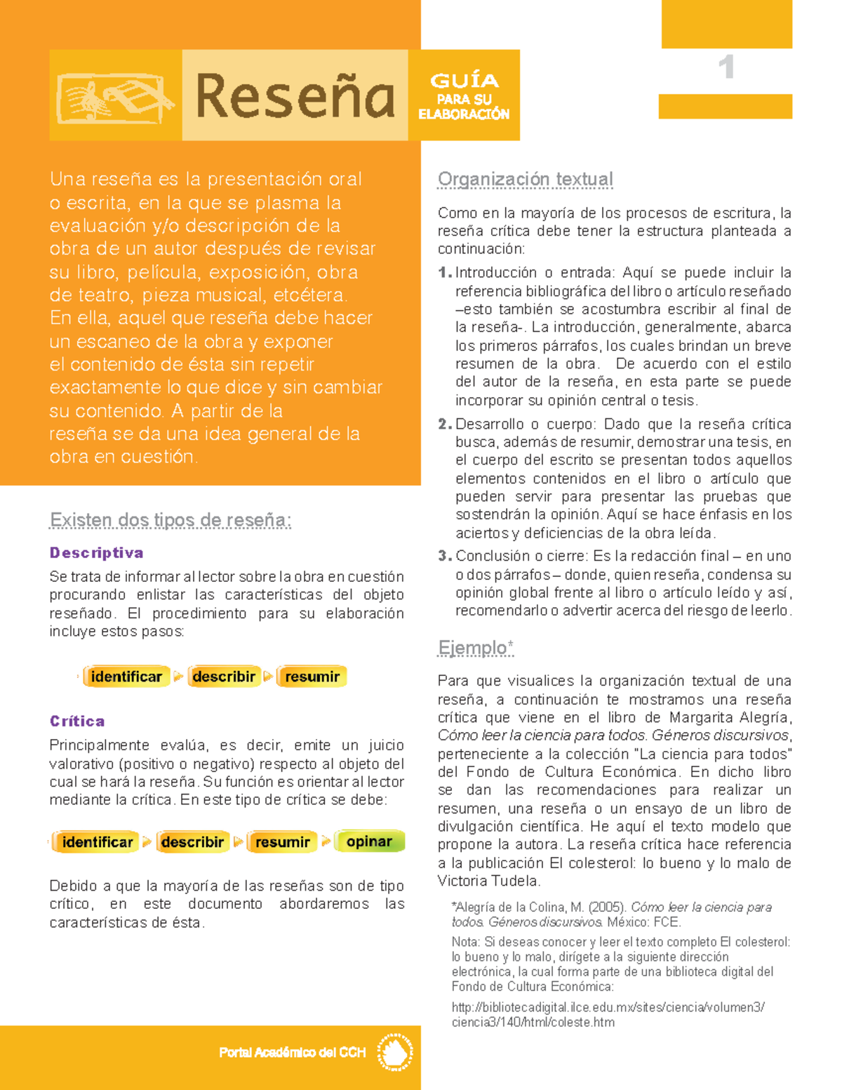 Guia de elaboración de una reseña - 1 Una reseña es la presentación ...