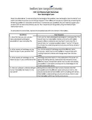 SOC 112 Module 3 WS - SOC 112 Module Three Worksheet Statuses and Roles ...