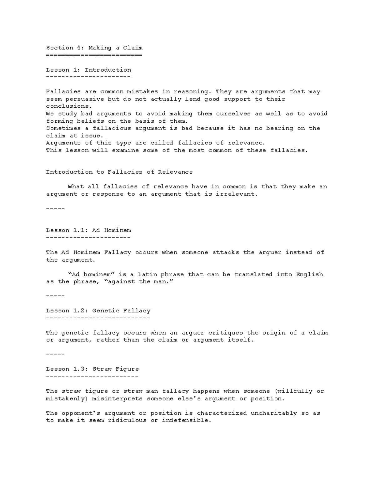 D265 Notes - Section 4 - Section 4: Making a Claim Lesson 1 ...