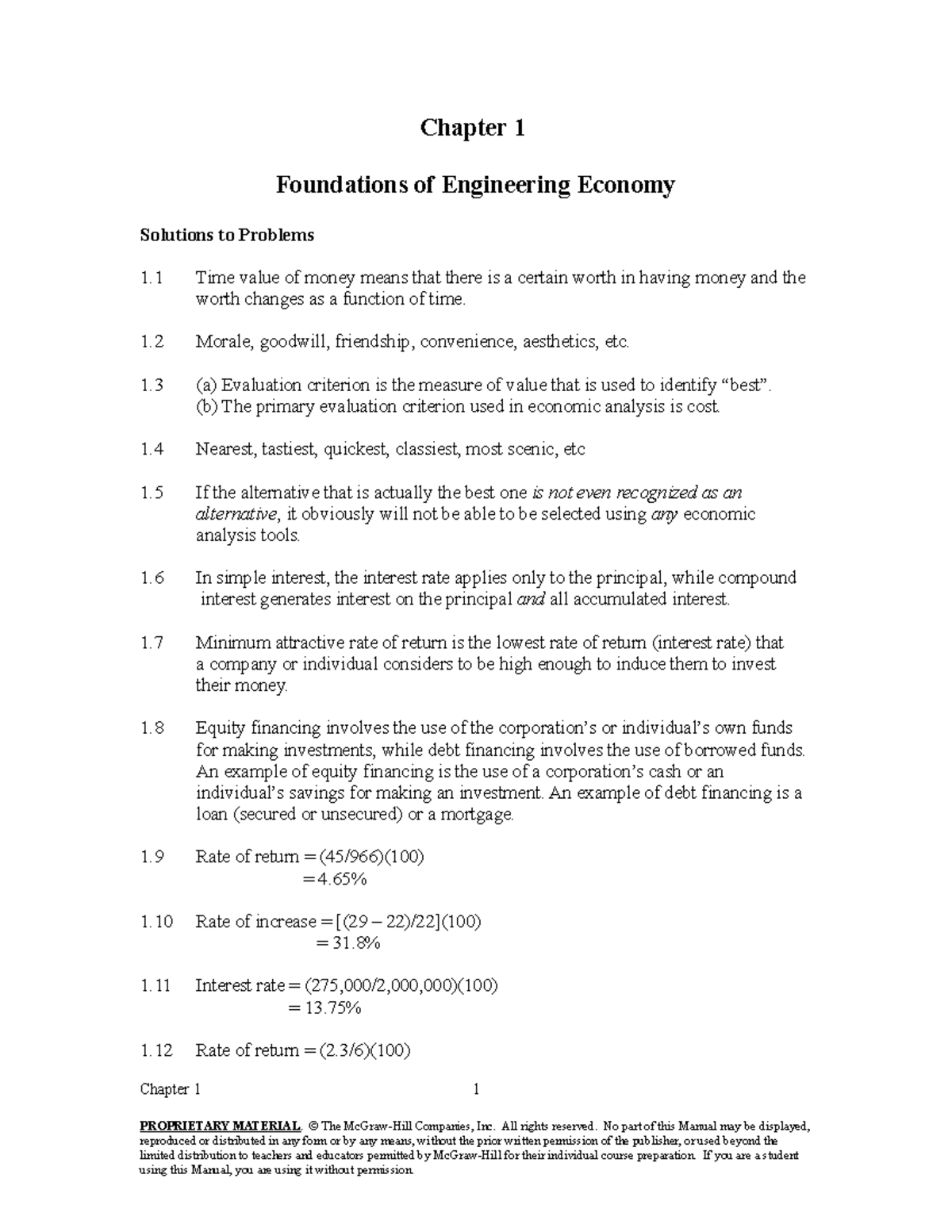 Chapter 1 Foundations of Engineering Eco - Chapter 1 Foundations of Engineering Economy ...