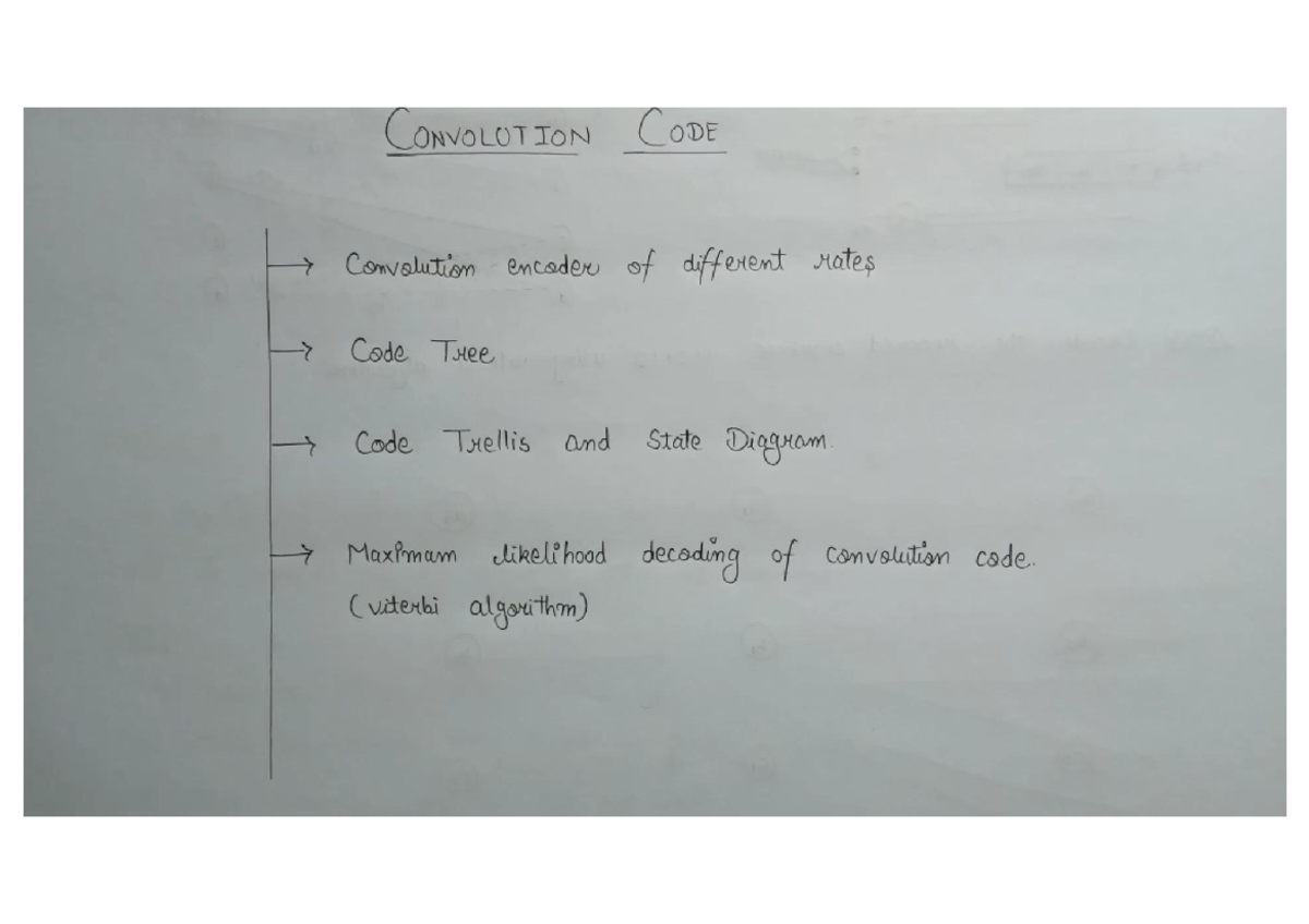 Convolution Code Notes Convolotion Code Convolution Encoder Of Different Rates Code Tree 4561