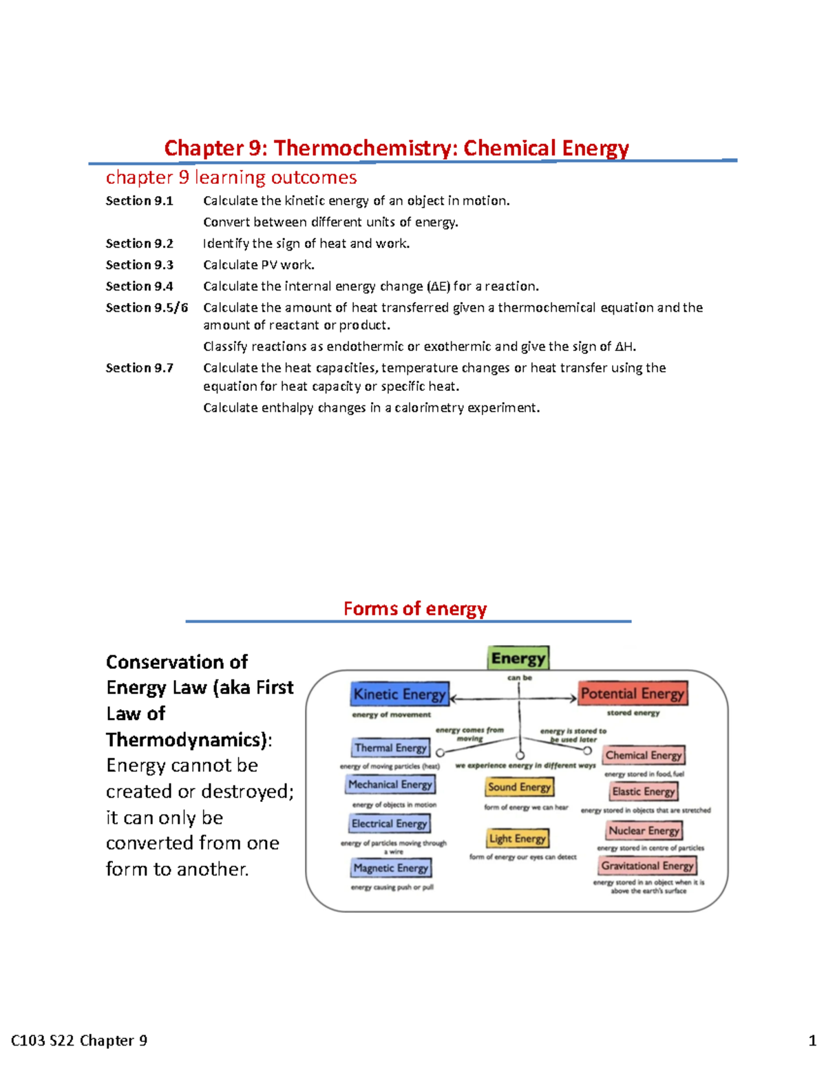 Chapter 9 Notes - CHEM 103 - Indiana University - Studocu