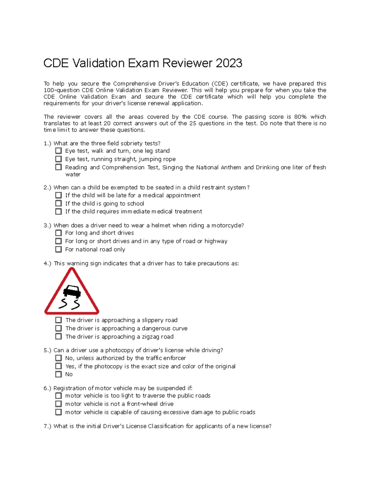 CDE Validation Exam Reviewer 2023 - This will help you prepare for when ...