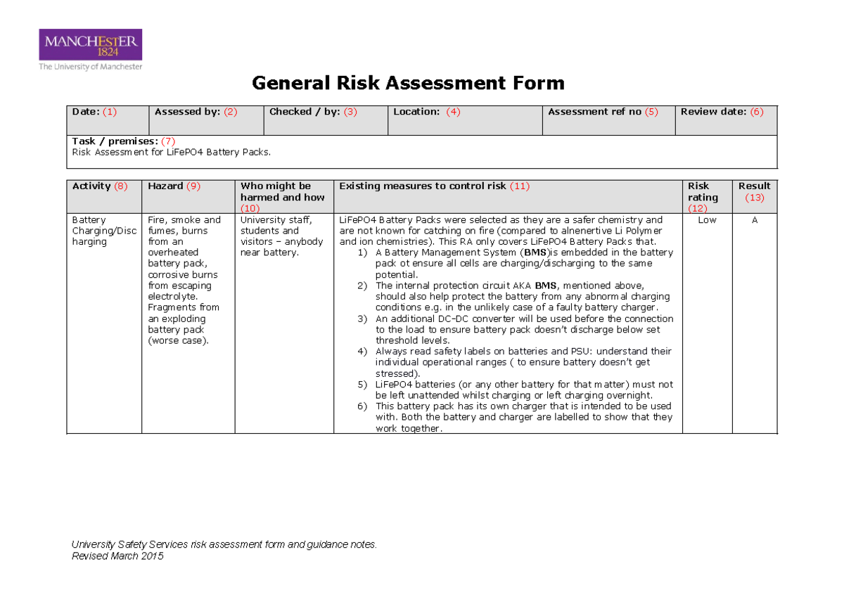 Lithium-Phosphare-Risk-Assessment-Form - General Risk Assessment Form ...