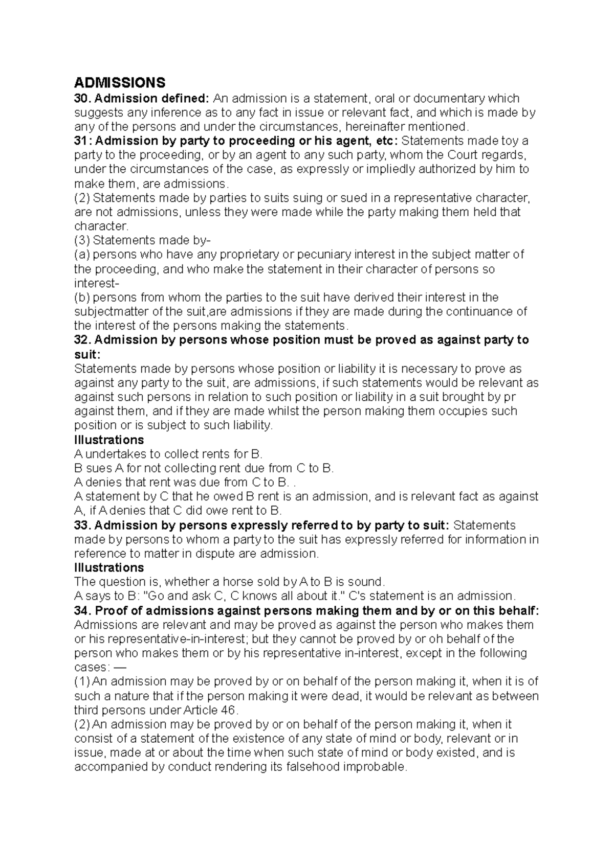 Admissions - Lecture notes 1 - ADMISSIONS Admission defined: An ...