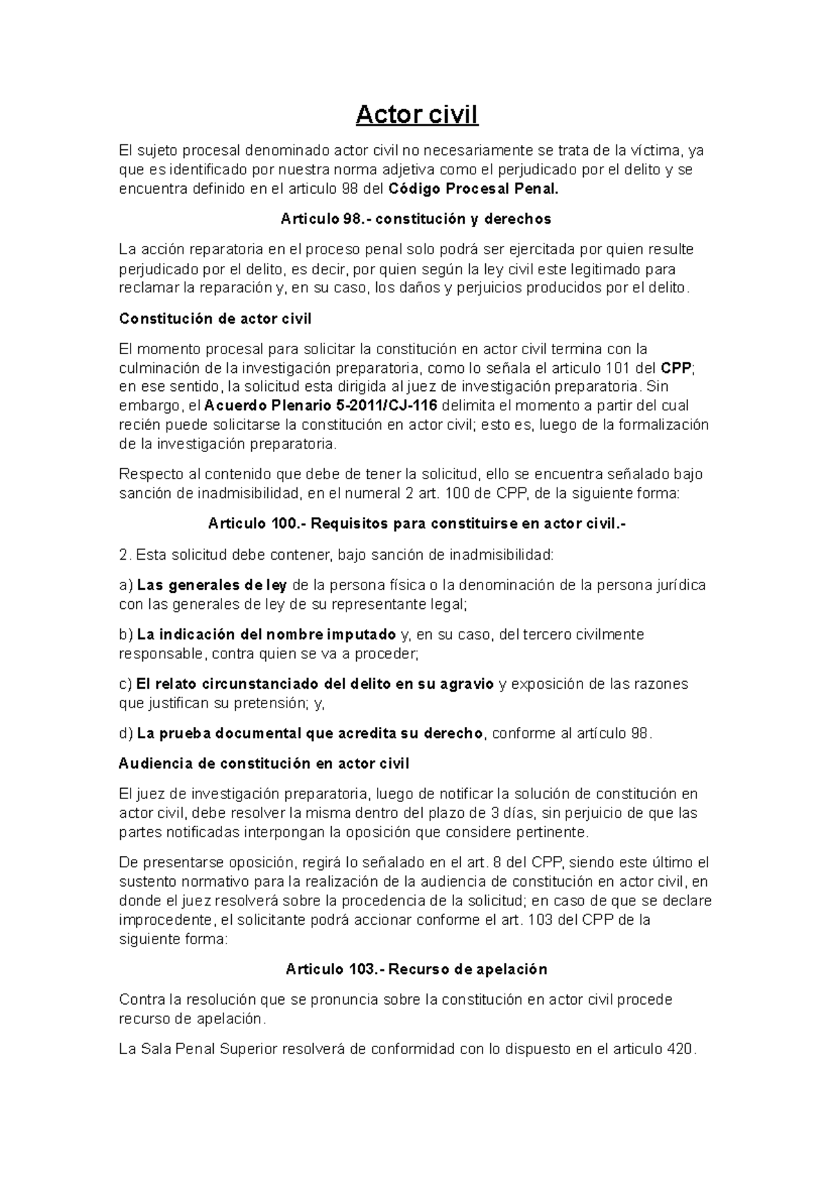 Actor civil PA2 Jonathan Ferrey León Valerio - Actor civil El sujeto ...