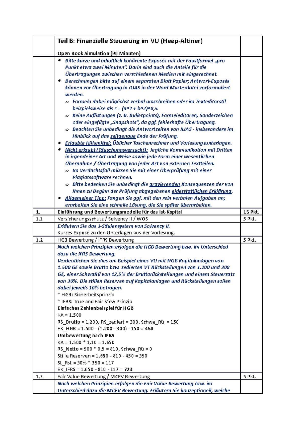 Open Book Kapitalmärkte - Teil B: Finanzielle Steuerung im VU (Heep ...