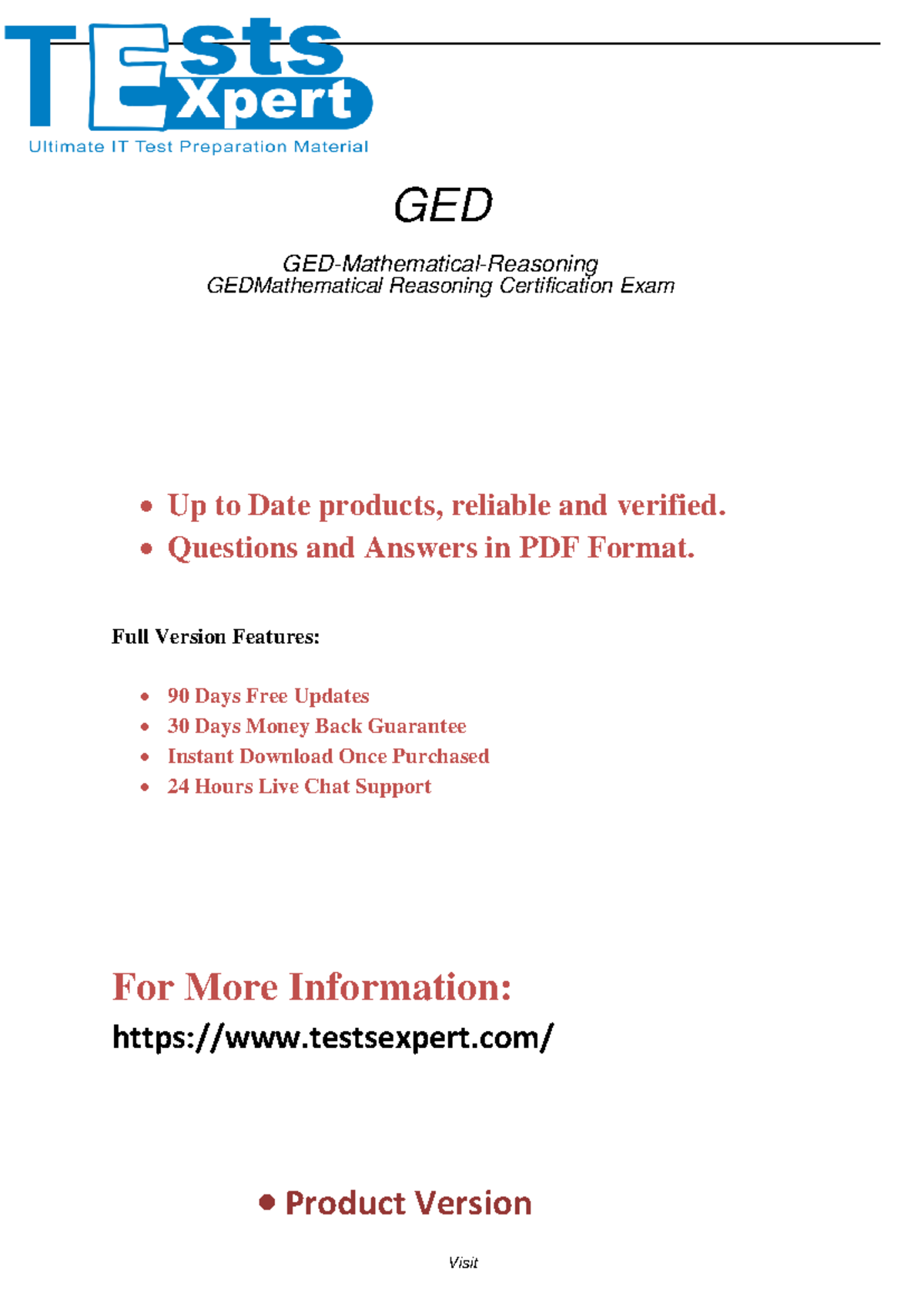 Powerful GED Mathematical Reasoning Exam Prep Master Certification - Up ...