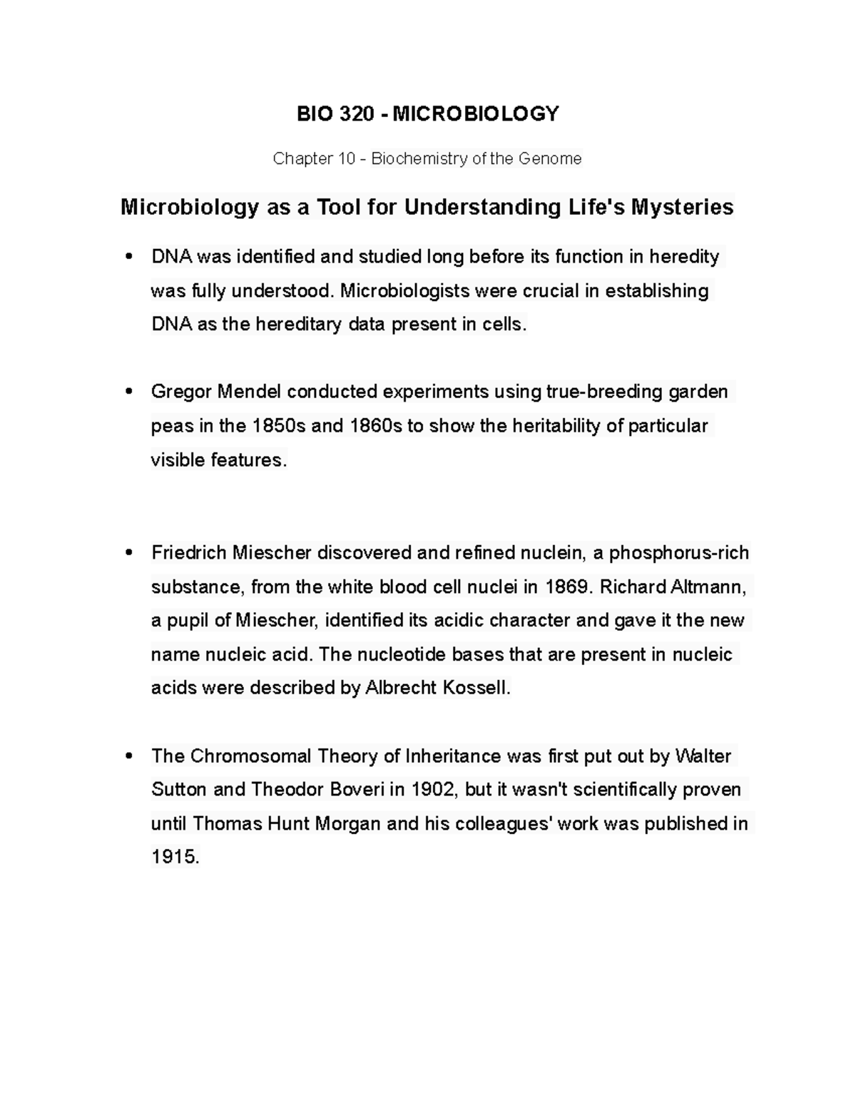 Microbiology CHAPTER 10 - BIO 320 - MICROBIOLOGY Chapter 10 ...