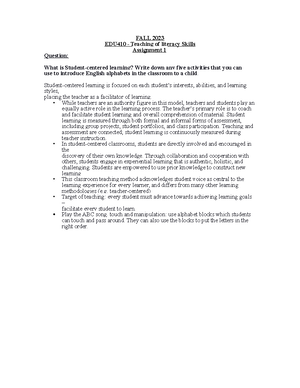 EDU406 MCQS AND Subjective FOR MID download (VUStudentspk - EDU406 Q# 1 ...