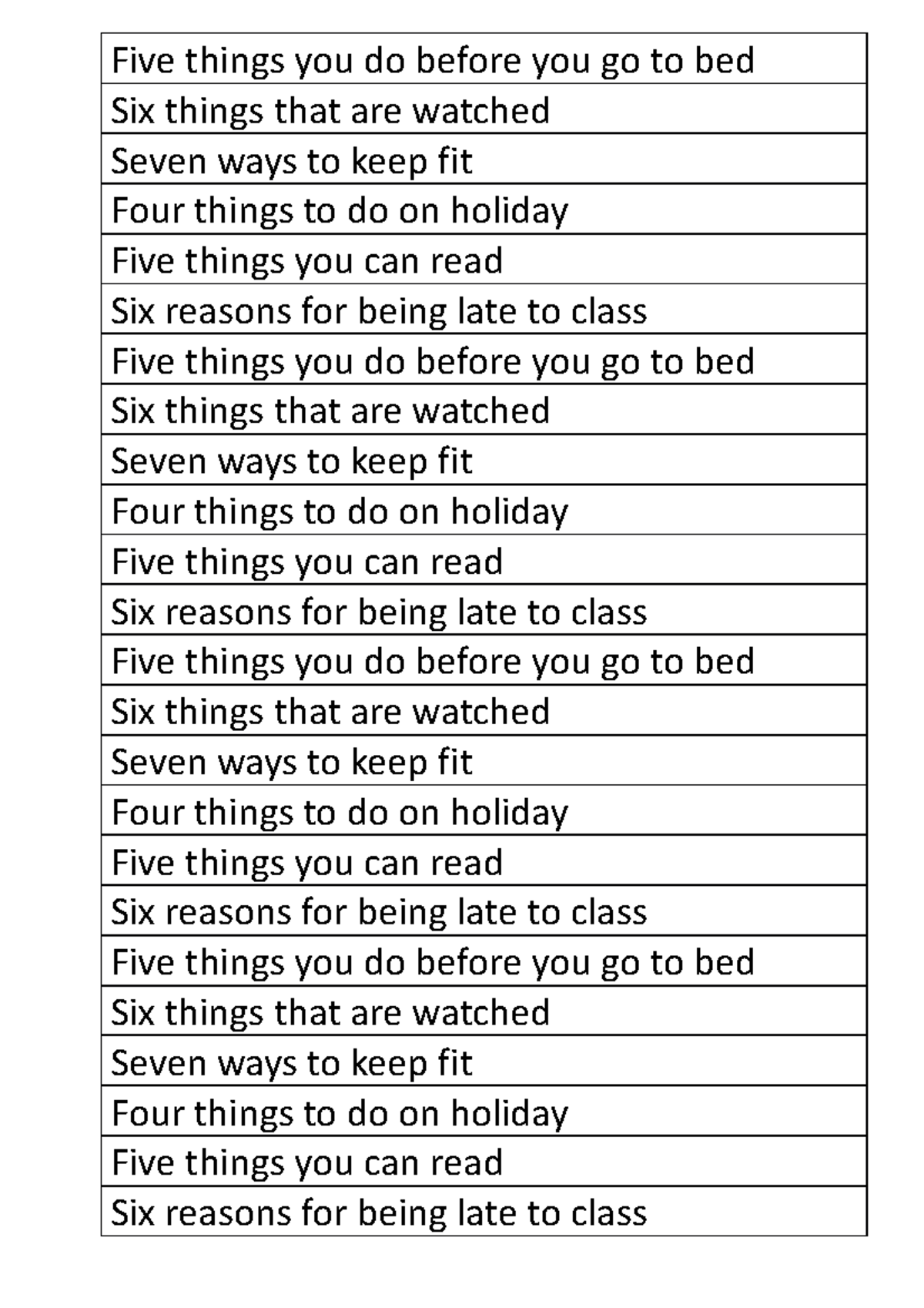 Brainstorm Activities Five Things You Do Before You Go To Bed Six brainstorm-activities-five-things-you-do-before-you-go-to-bed-six