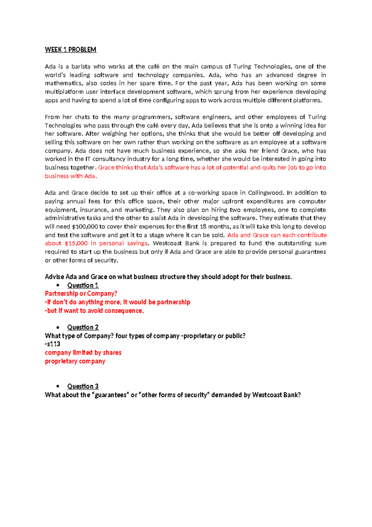 PA Week 01 Problem 2023 - lecture note - WEEK 1 PROBLEM Ada is a ...