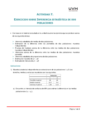 A6 Ejercicios - Blackboard Tarea 6 - EJERCICIOS Resuelve los ejercicios aplicando los ...