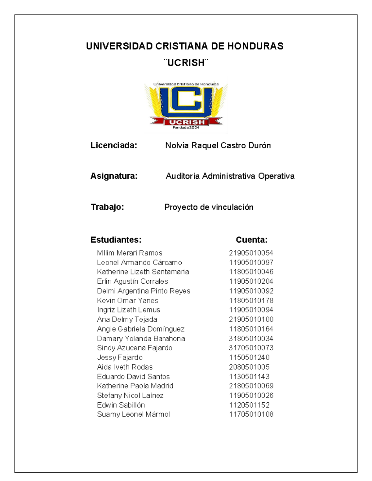 Proyecto Vinculacion Instituto Romulo E Duron. Progreso, Yoro ...