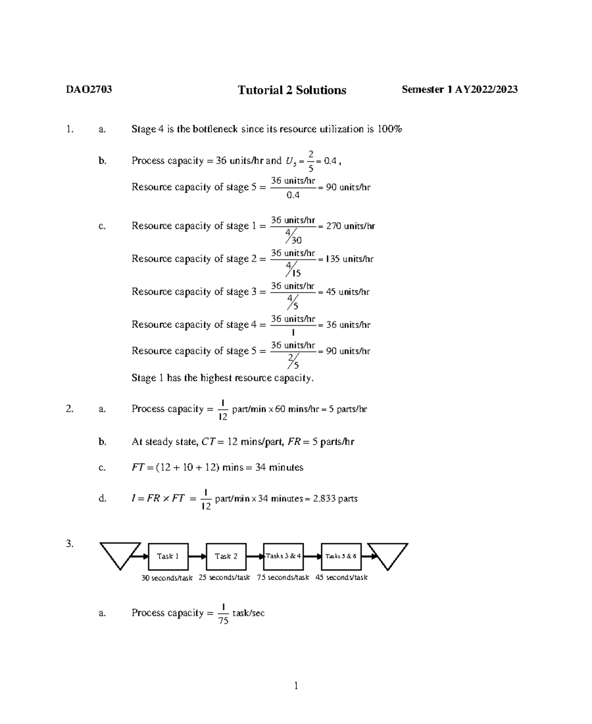 Tutorial 2 Solutions - DAO2703 Tutorial 2 Solutions Semester 1 AY2022/ a. Stage 4 is the ...