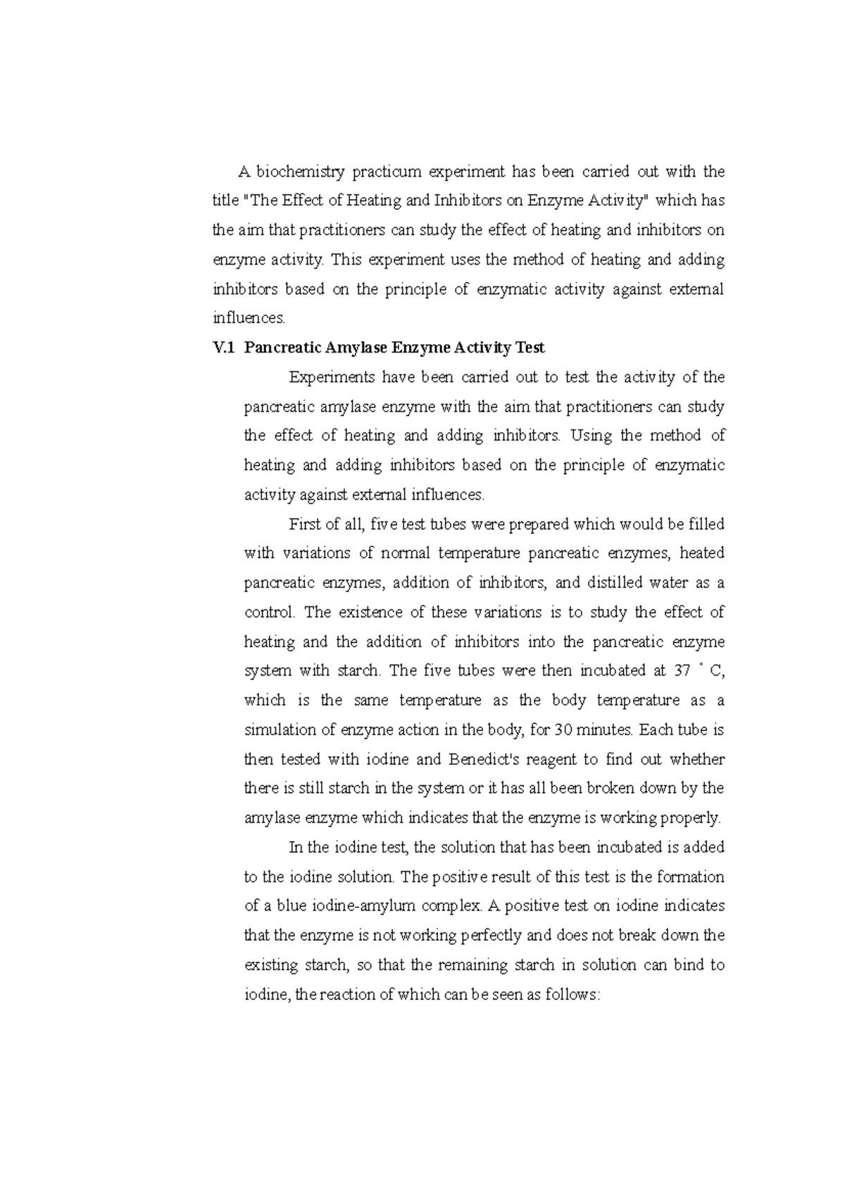 Pancreatic Amylase Enzyme Activity Test - A biochemistry practicum ...