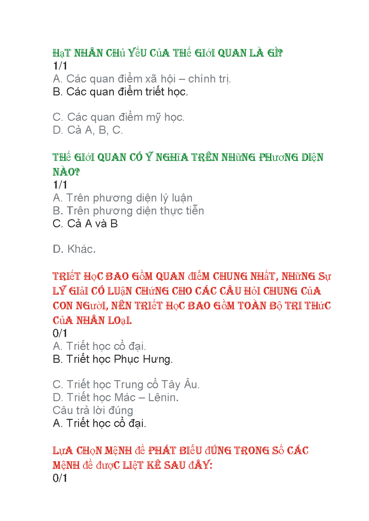 Mac-lenin dap-an-form-310 - [cuuduongthancong - Hạt nhân chủ yếu của ...