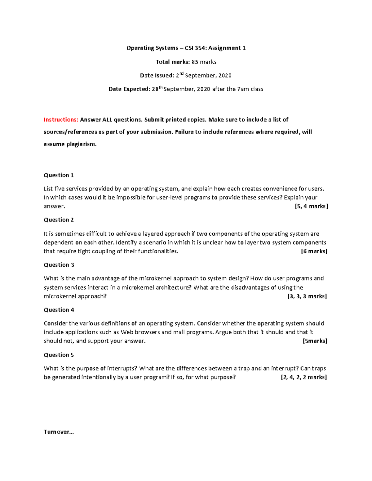 Csi354 Assignment One 02092020 28092020 2 - Warning: TT: undefined ...