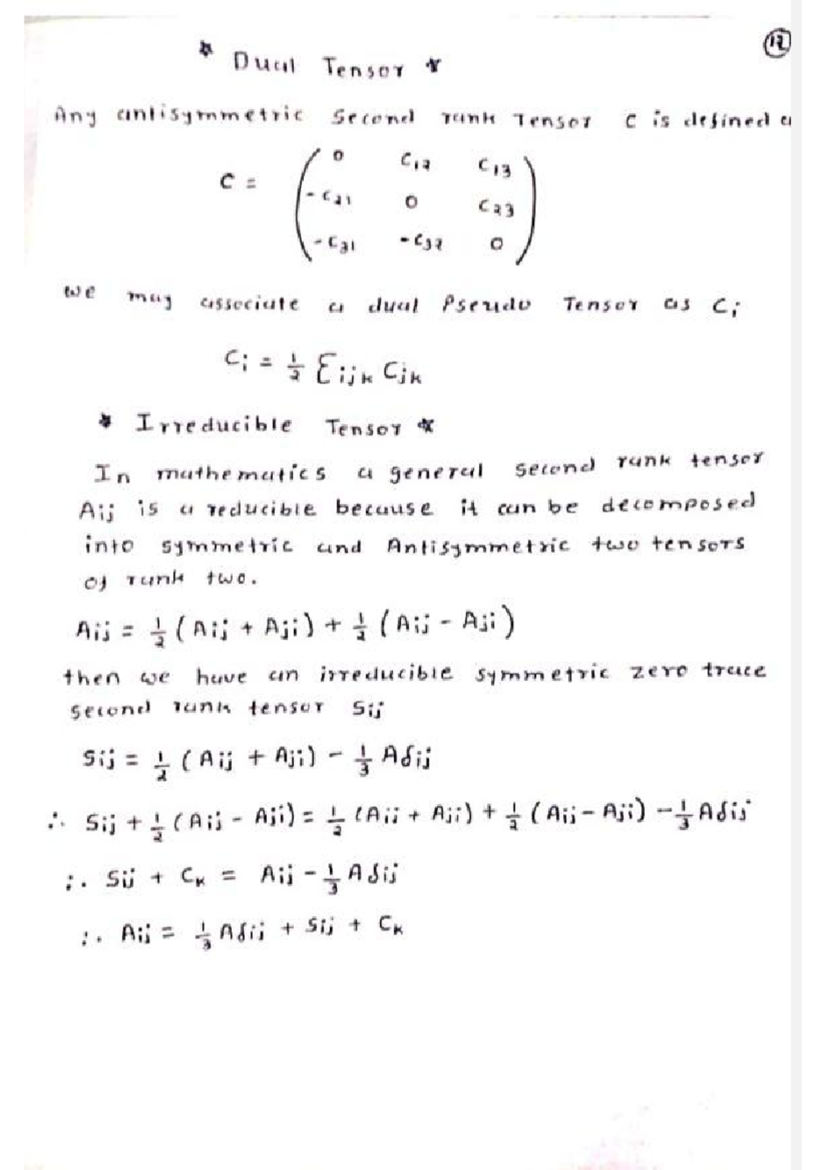 Tensor 3 - Masters of science PHYSICS - Studocu