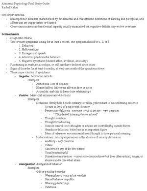 Case Study - Grade: A - Case Study Abnormal Psychology - Saralyn Ruff ...