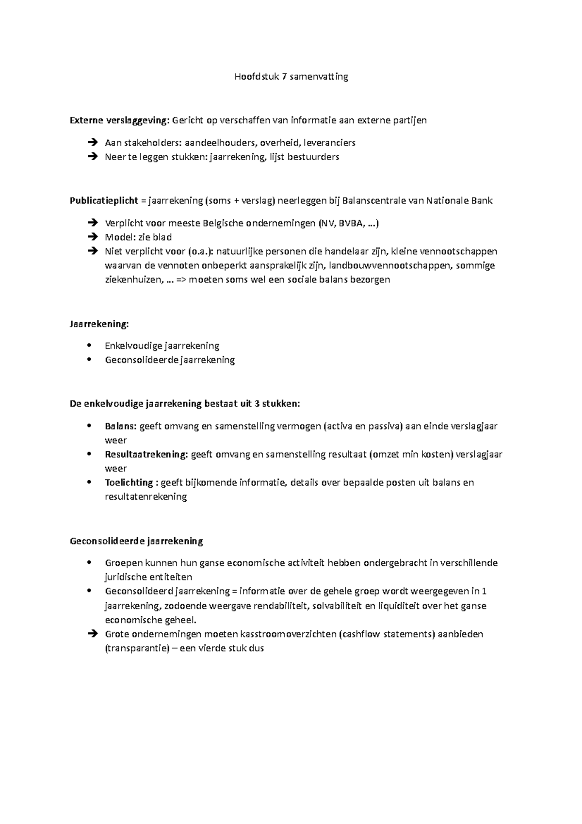 Hoofdstuk 7 samenvatting - Hoofdstuk 7 samenvatting Externe ...