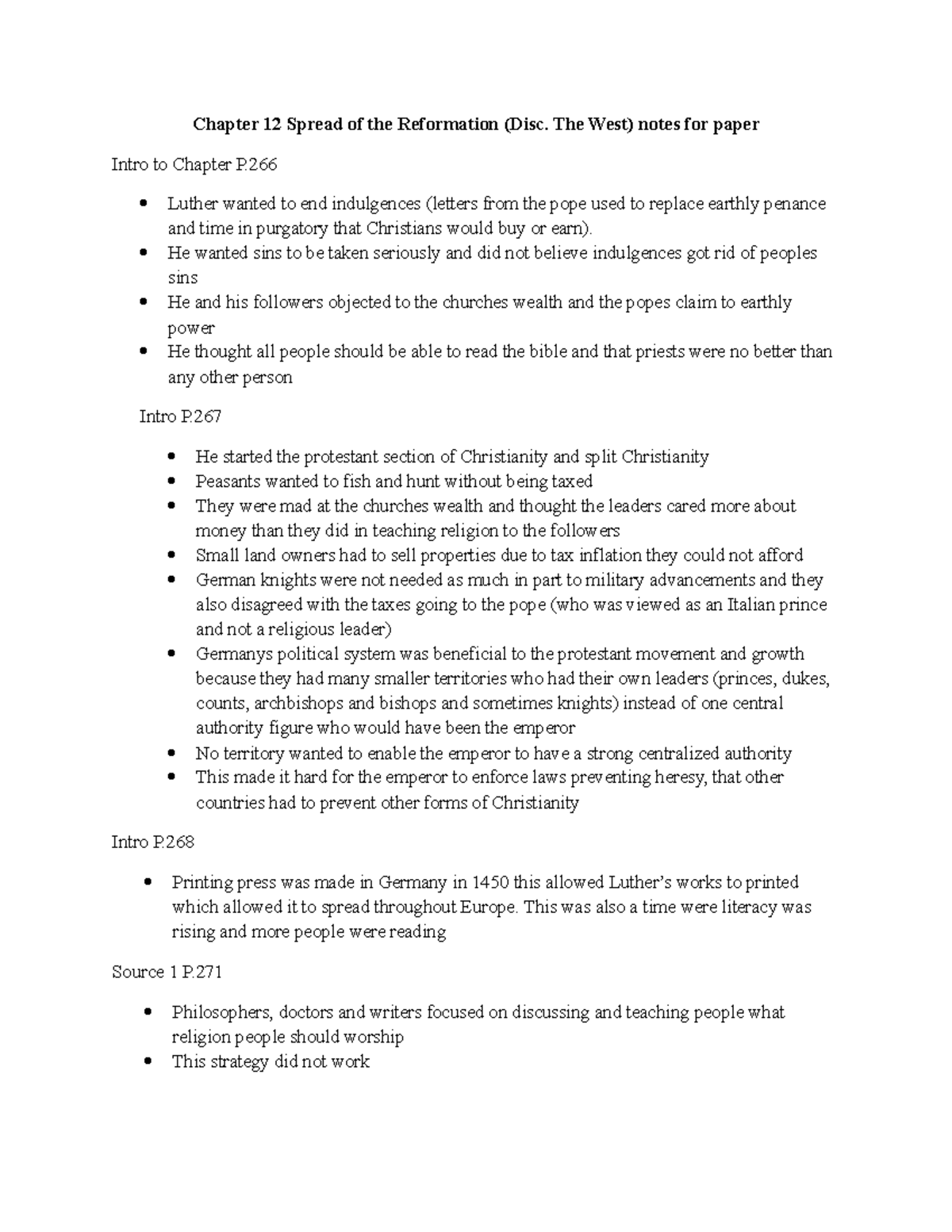 Chapter 12 Spread of the Reformation - Chapter 12 Spread of the ...