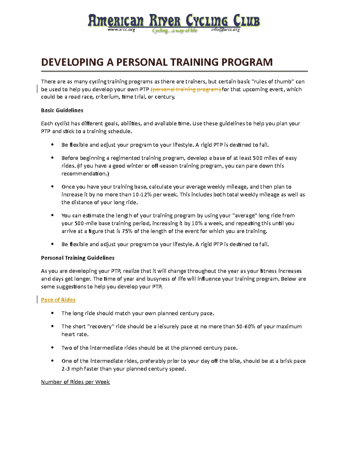 LC Personal Training Program-03 - DEVELOPING A PERSONAL TRAINING ...