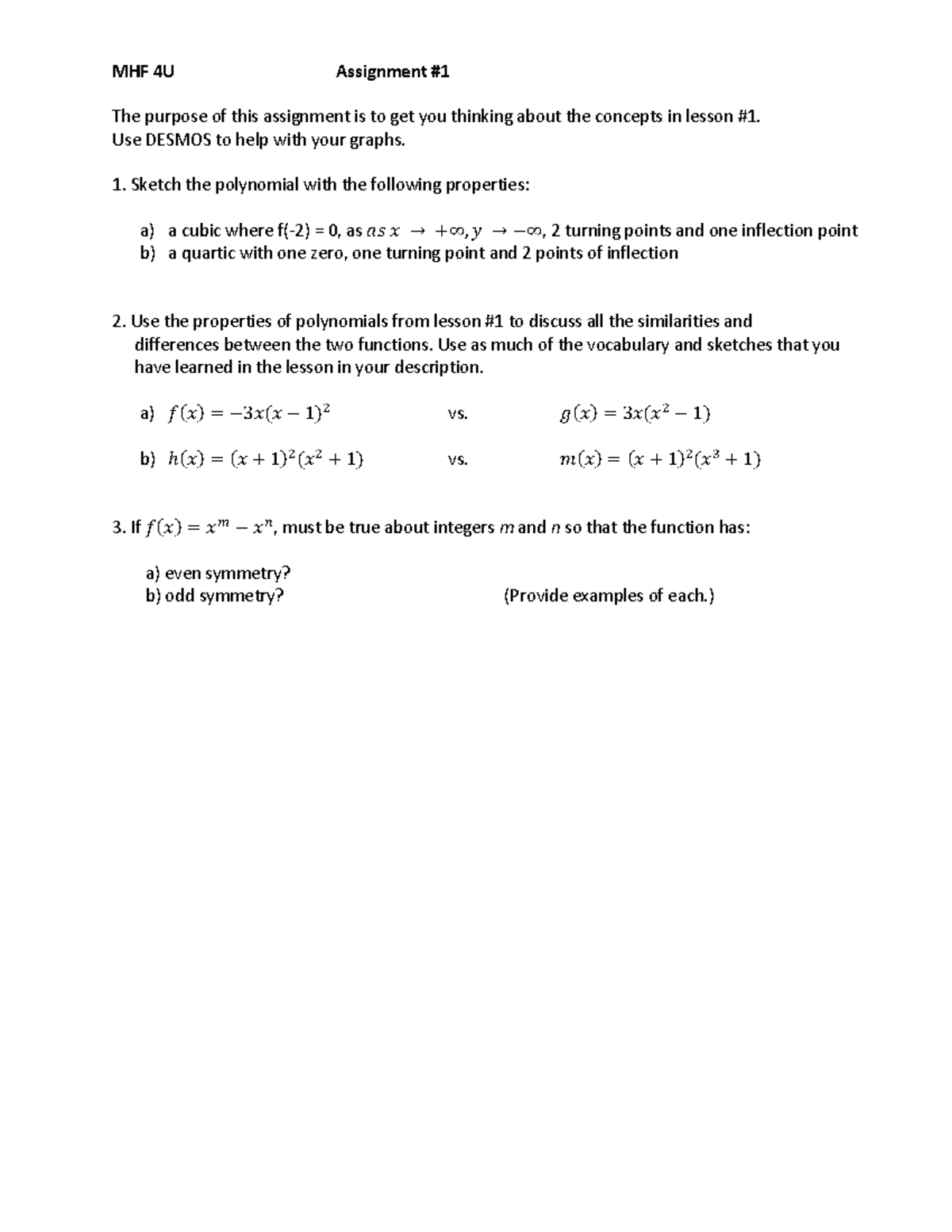 Assignment 3 Grade 12 Advanced Functions Review MHF 4U Assignment assignment-3-grade-12-advanced-functions-review-mhf-4u-assignment