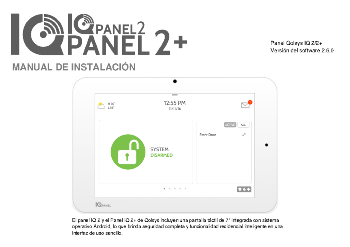IQ Panel Installation Manual 2 - El panel IQ 2 y el Panel IQ 2+ de ...