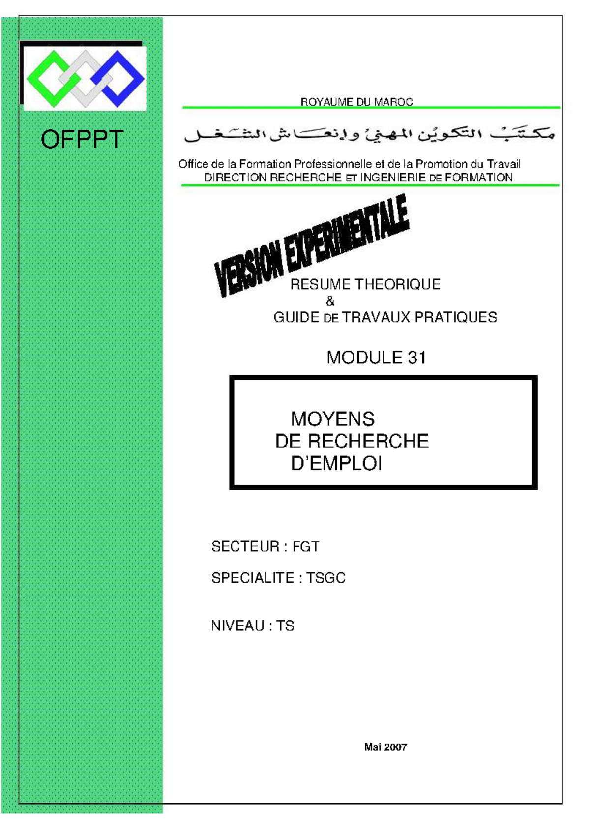 TSGC-MOYEN-DE-RECHERCHE-D-EMPLOI-FGT-TSGC.pdf - ####### ROYAUME DU ...