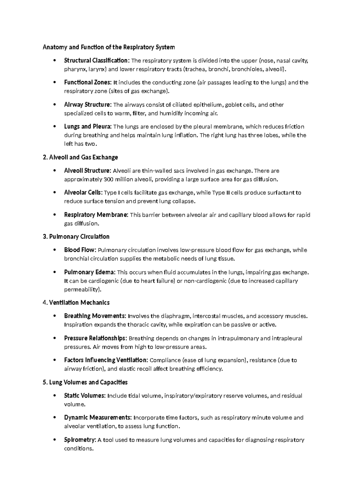 Anatomy and Function of the Respiratory System - Functional Zones: It ...