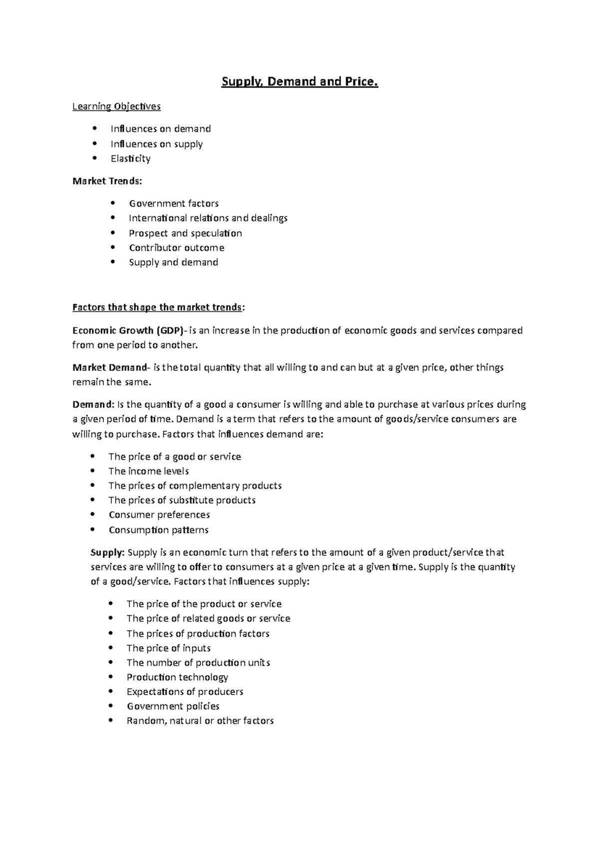 Supply and demand unit 1Comparing the structure of an expanding ...