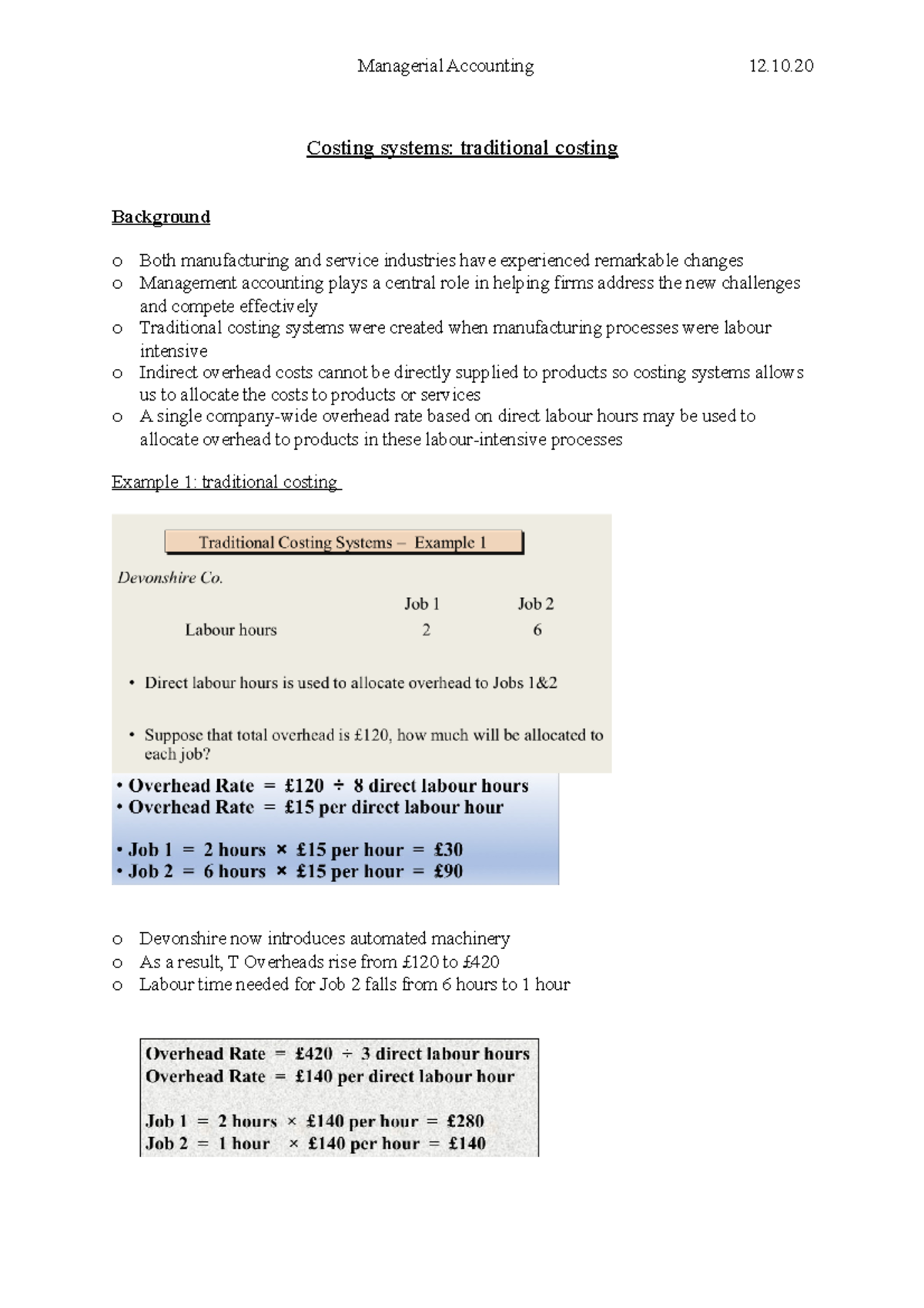 Traditional Costing systems - Managerial Accounting 12. Costing systems ...