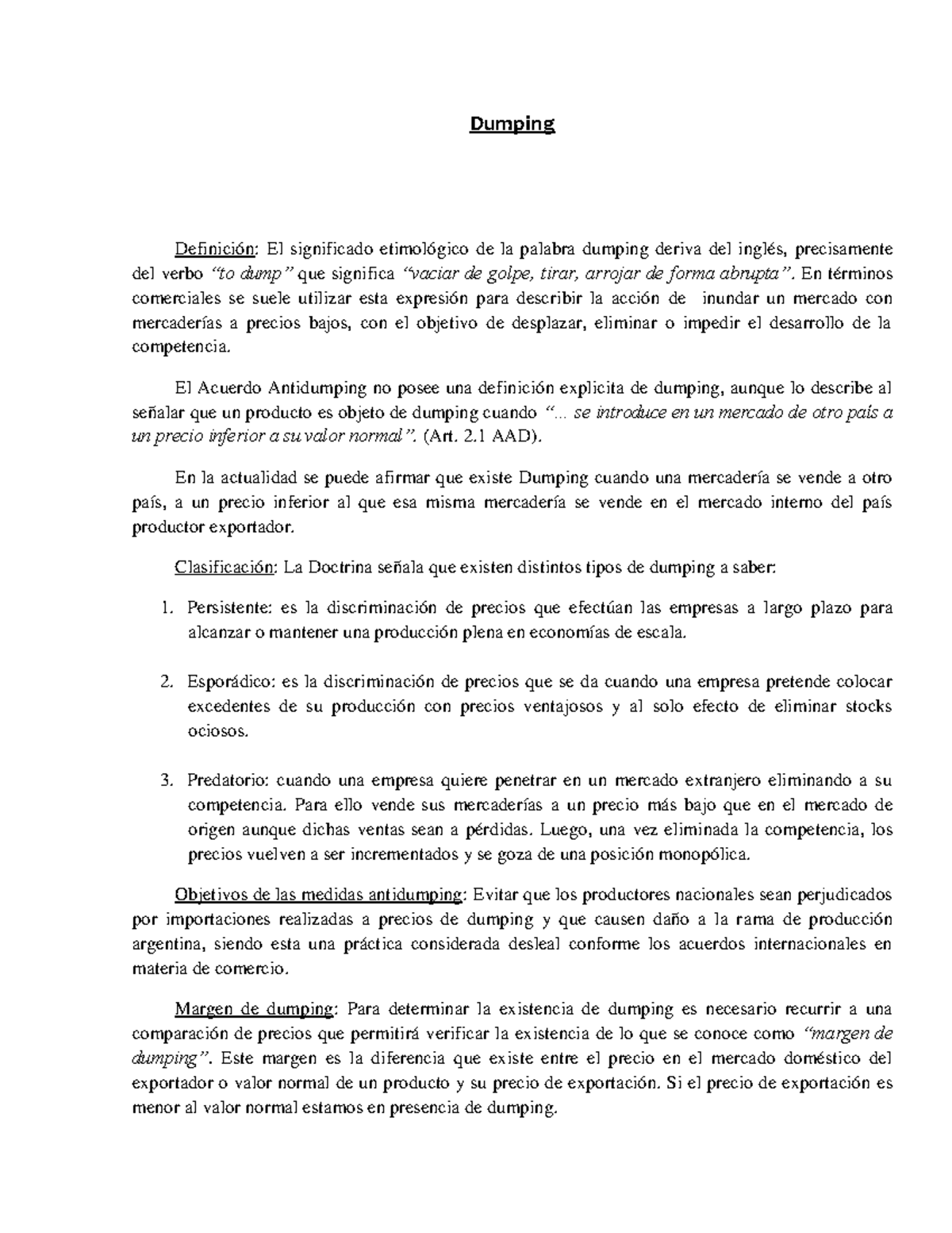 Dumping - Dumping Definición: El significado etimológico de la palabra ...