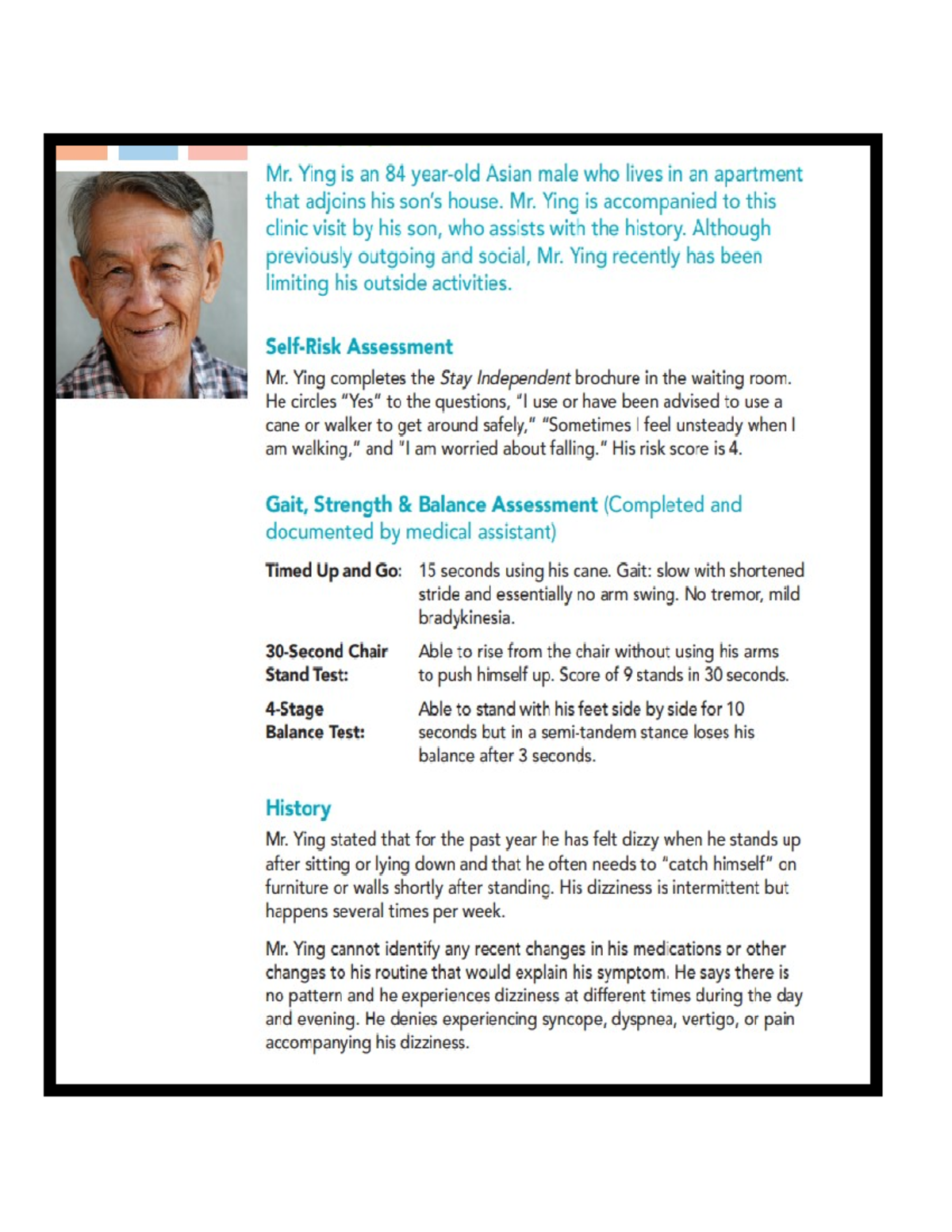 CASE Study Musculoskeletal - Based on the above data, Come up with FALL ...