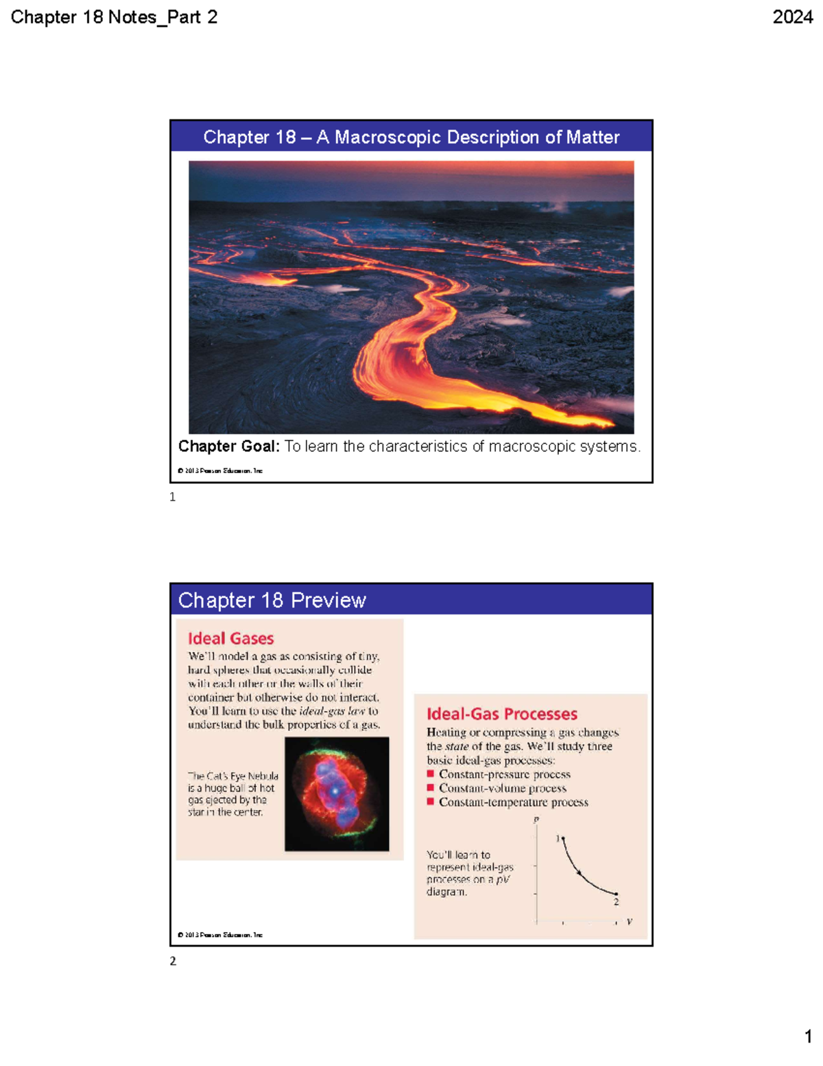 Chapter 18 Notes Part 2 - Description - © 2013 Pearson Education, Inc ...