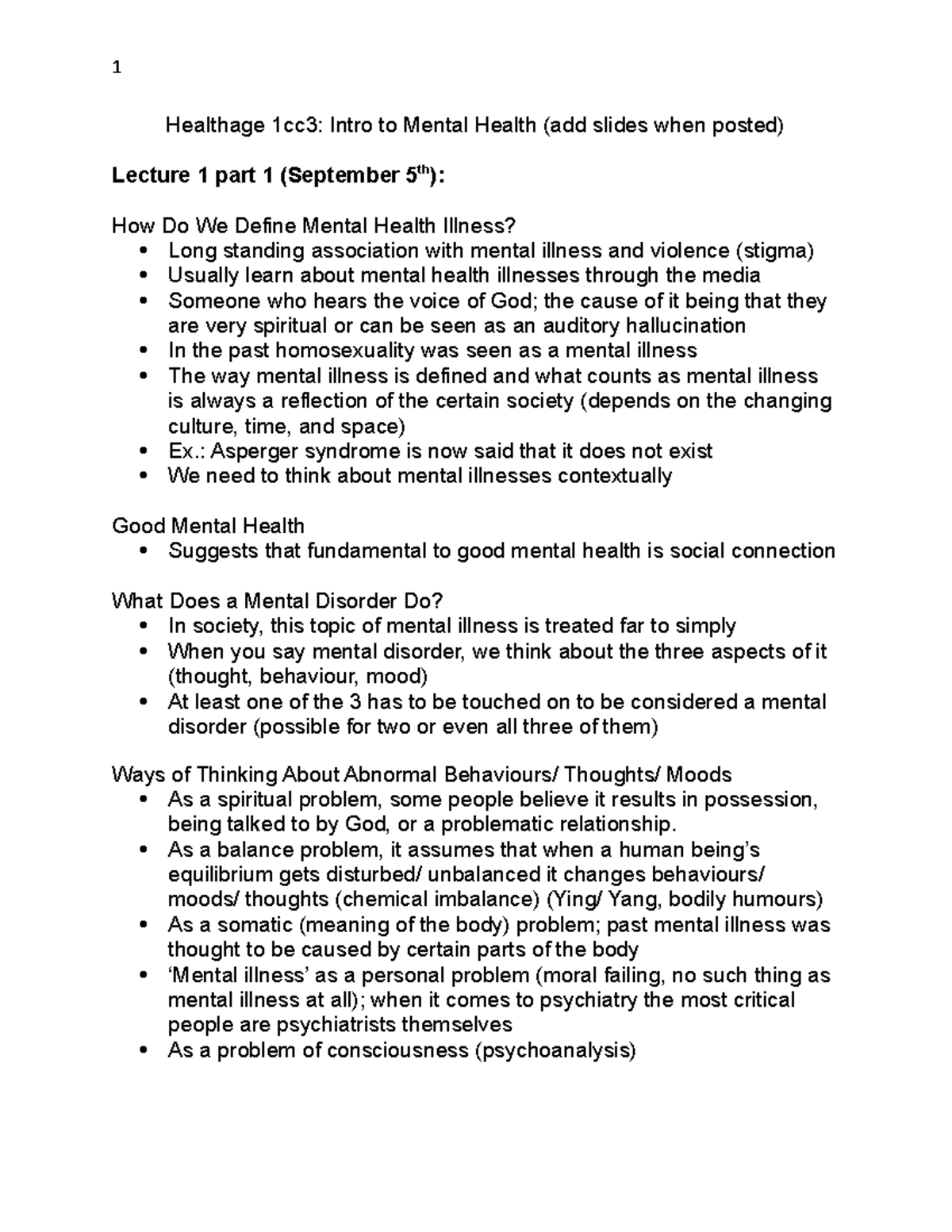 Healthage 1cc3 - Lecture notes all lectures - Healthage 1cc3: Intro to ...