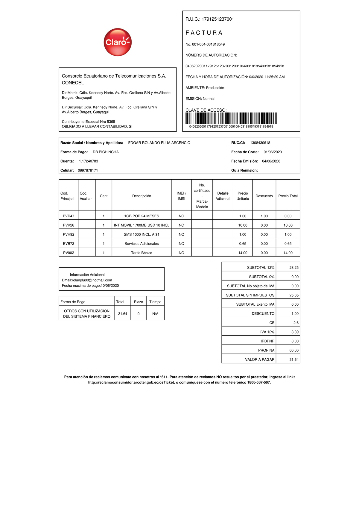 1 001-064-031818549 - Apuntes - Consorcio Ecuatoriano de ...