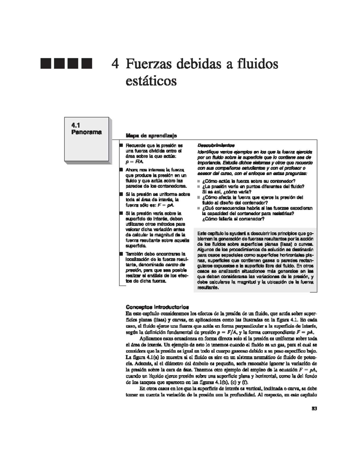 LC Mecánica de fluidos Cap 4 - Studocu