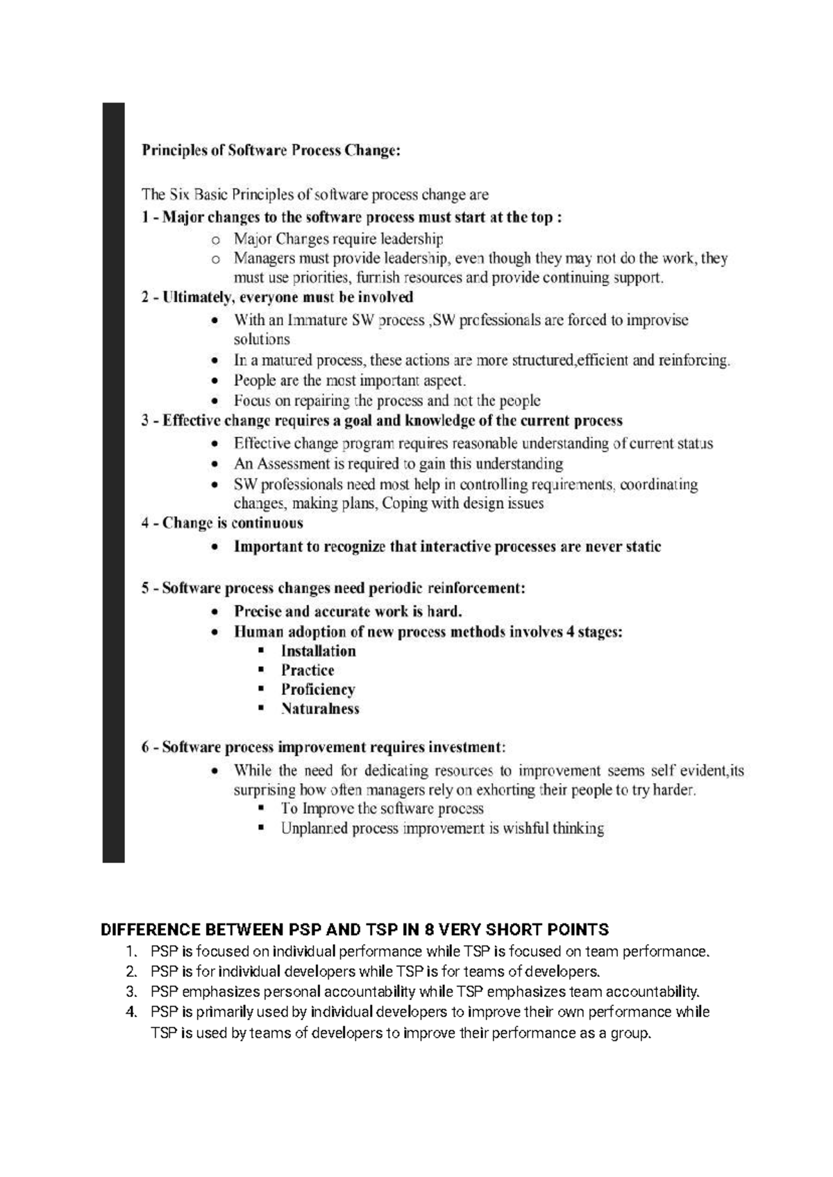 SPPM LAQS - Detail notes - DIFFERENCE BETWEEN PSP AND TSP IN 8 VERY ...