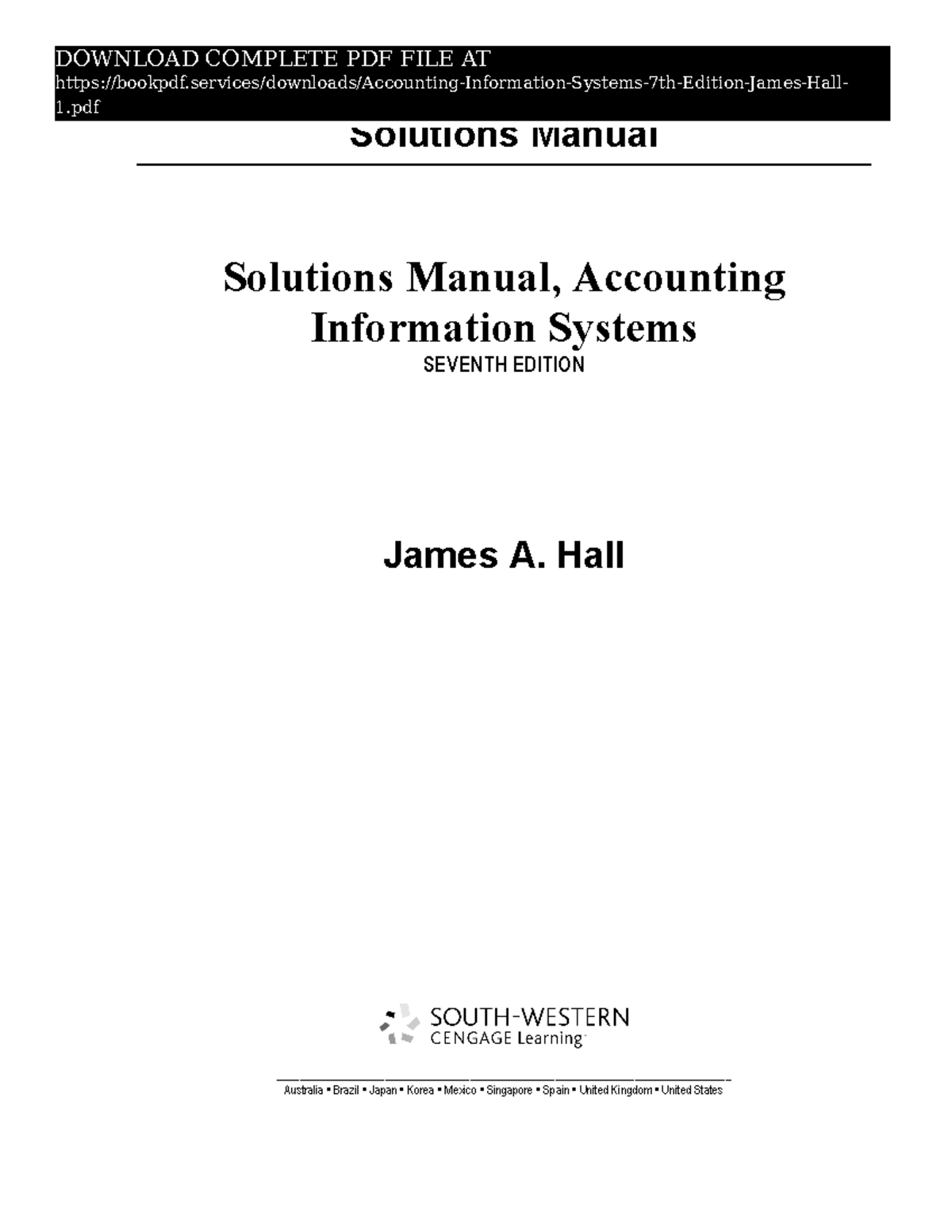 Pdfcoffee - Solutions Manual Solutions Manual, Accounting Information Systems SEVENTH EDITION ...