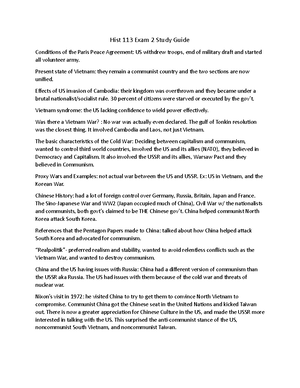 Hist. 212 Final Exam Part 2 - Julian Benitez History 5/13/ During World ...