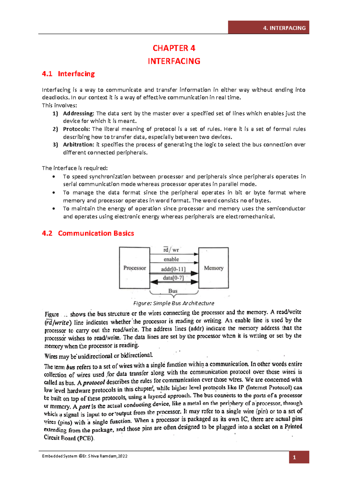 4 - haelpful - 4. INTERFACING CHAPTER 4 INTERFACING 4 Interfacing Interfacing is a way to - Studocu