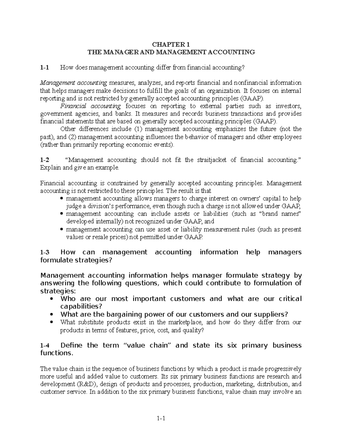 Sample/practice exam chapter 1 1 May 2018, answers - CHAPTER 1 THE ...