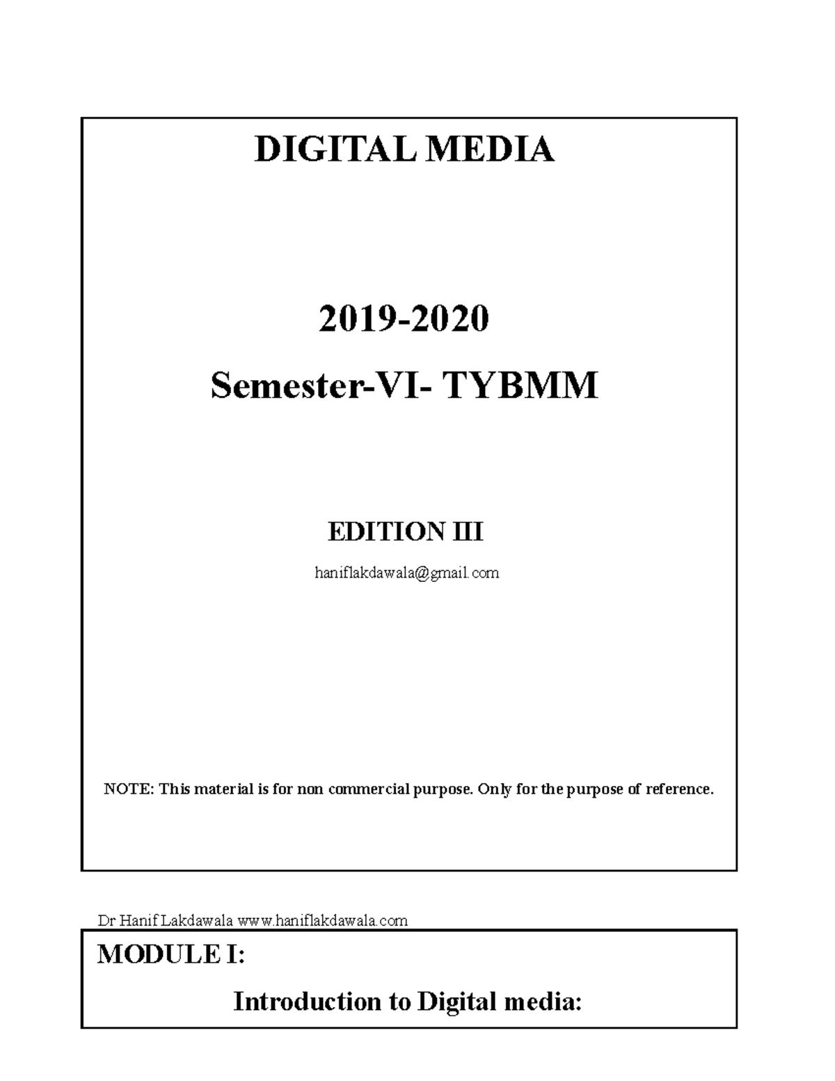 Digital Media Notes 19 20 - DIGITAL MEDIA 2019- Semester-VI- TYBMM ...