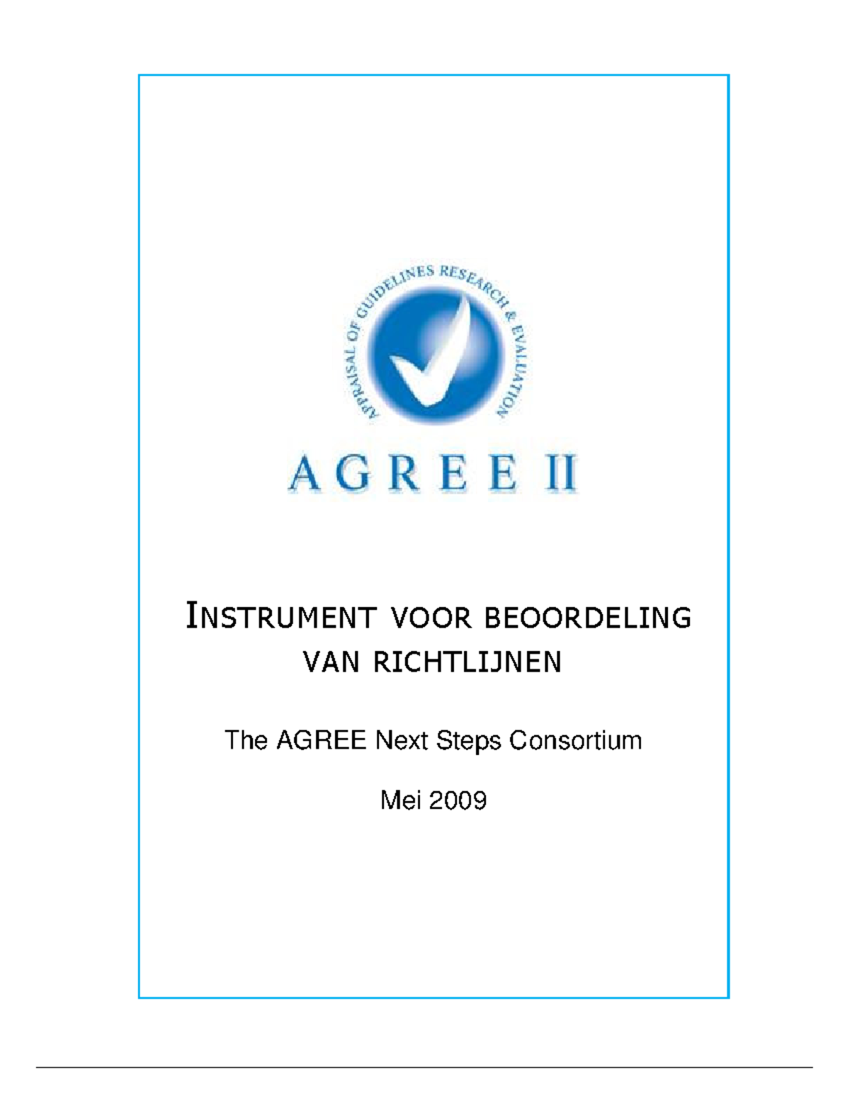 Agree II Dutch - jyfjfyt - INSTRUMENT VOOR BEOORDELING VAN RICHTLIJNEN ...