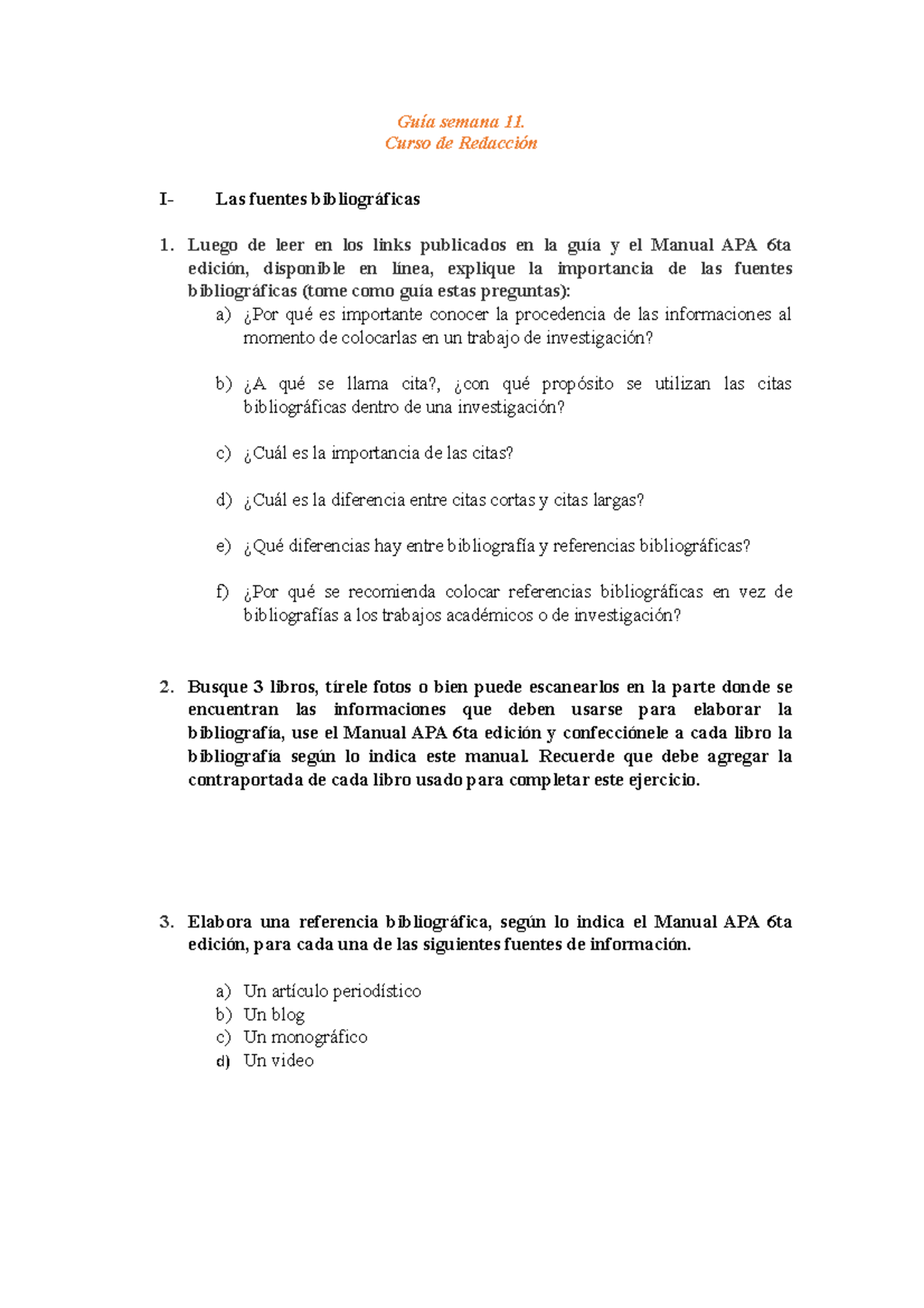 Guia-Tarea Semana 11 - sdasda - Guía semana 11. Curso de Redacción I ...